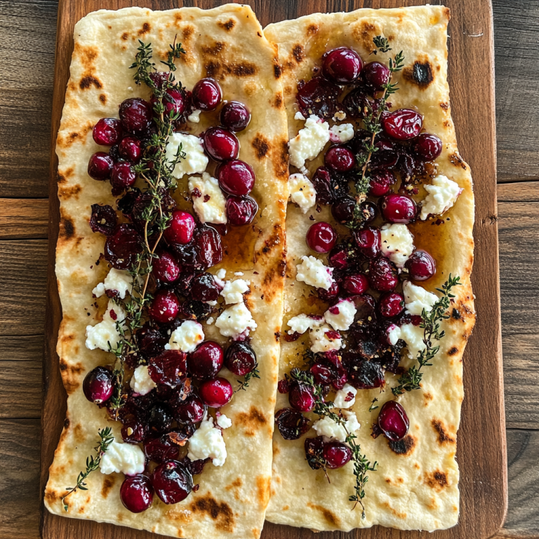 Roasted Cranberry and Goat Cheese Flatbread – Tasty Teresa